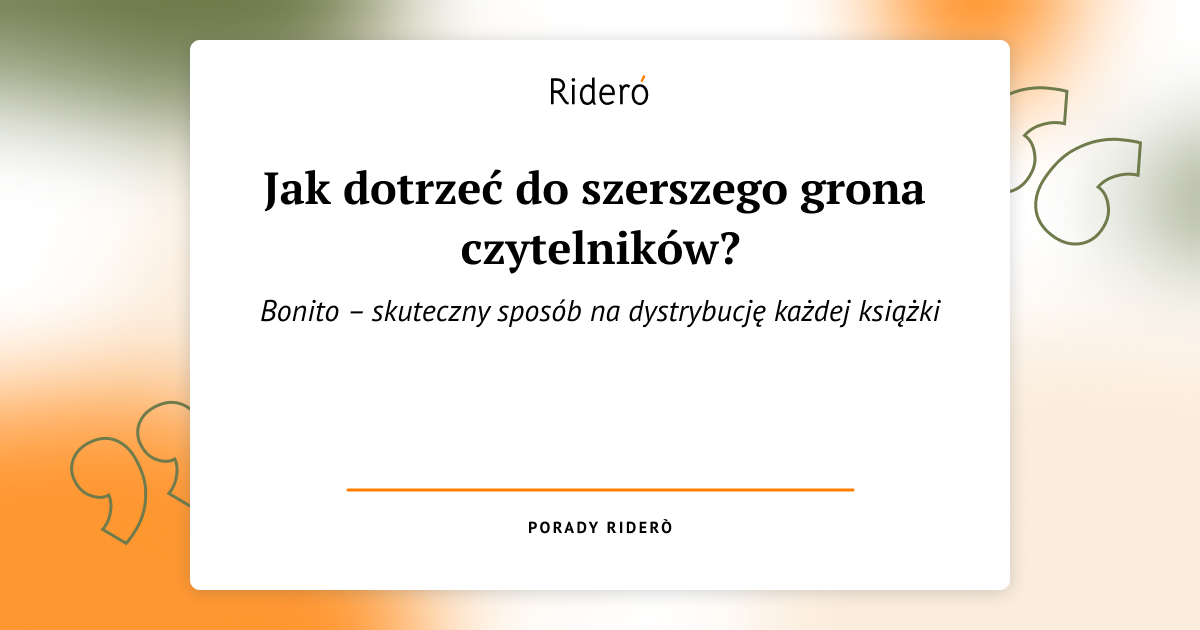 Bonito – skuteczny sposób na dystrybucję każdej książki – Ridero Blog